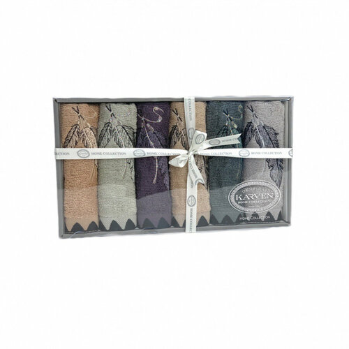 Комплект полотенец 30x50 (6 шт) HM 722 Tuy Nakis DF (разноцветный), Комплект полотенец