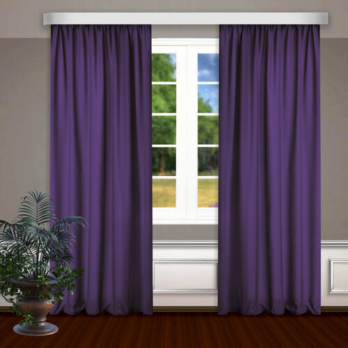 КаСЛ Классические шторы Bryson цвет: фиолетовый (150х270 см - 2 шт)