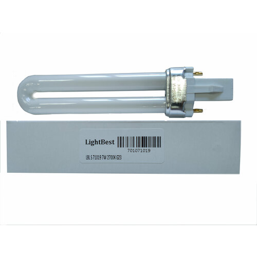 Лампа люминесцентная LightBest LBL S 71019 7W 2700K G23 (Dulux S 7W/827 G23) 701071019