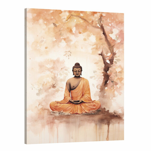 Интерьерная картина 50х70 "Будда и сокровища духовной мудрости"