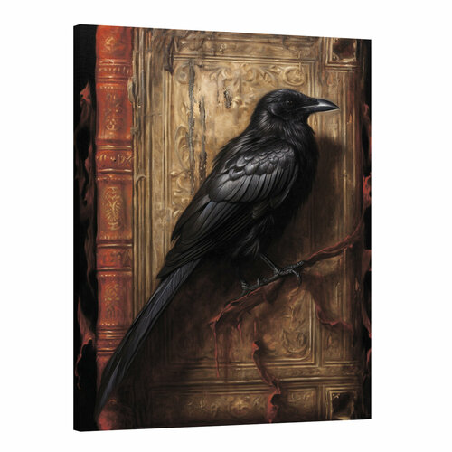 Интерьерная картина 50х70 "Тайна вороньего пера"