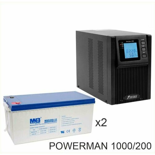 ИБП POWERMAN ONLINE 1000 Plus + MNB MNG200-12