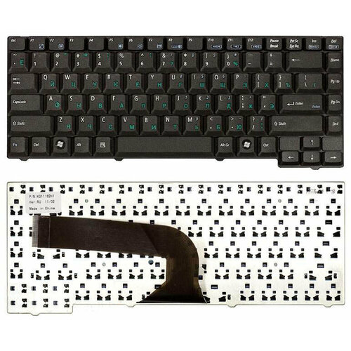 Клавиатура для ноутбука Asus K011162G1, русская, черная