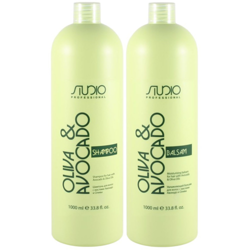 Набор Olive and Avocado STUDIO для волос с маслами авокадо и оливы Kapous Шампунь, Бальзам 2*1000 мл