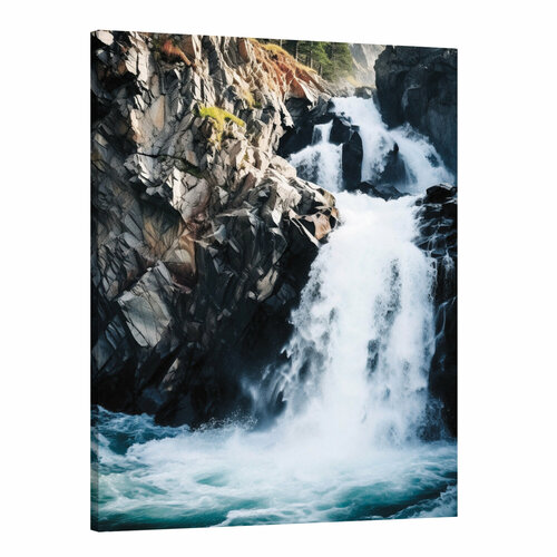 Интерьерная картина 50х70 "Звуки водопада"