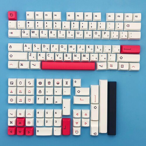 Белые кейкапы PBT XDA для механической клавиатуры