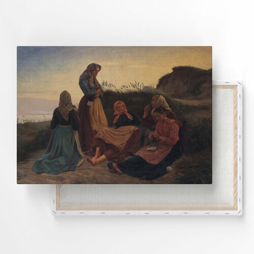 Картина на холсте, репродукция / Микаэль Анкер - Girls gossiping on a hill / Размер 30 x 40 см
