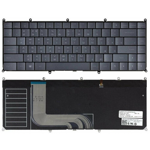 Клавиатура для ноутбука Dell NSK-DH10R русская, черная с подсветкой