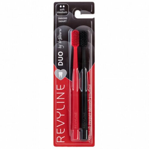 Revyline SM6000 Duo набор зубных щёток красная и чёрная