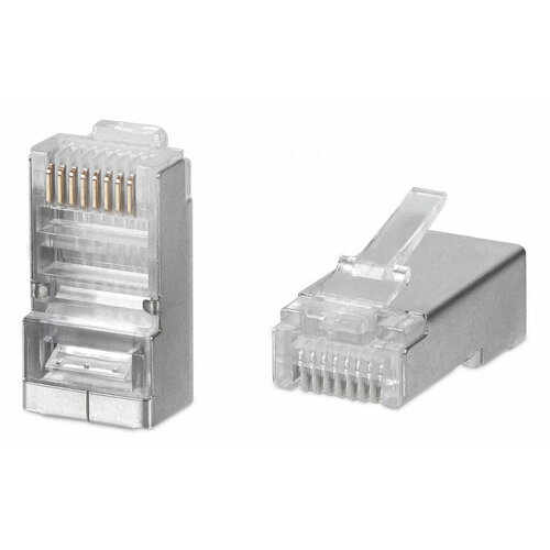 Коннектор WRline (WR-8P8C-5E-SH) FTP кат.5E RJ45 прозрачный (упак:100шт)