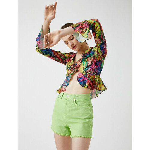 Блуза KOTON, размер 40, зеленый