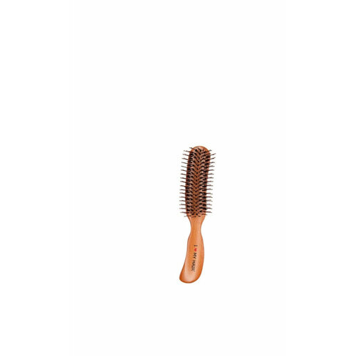 I LOVE MY HAIR SHINY BRUSH Расческа для распутывания и разглаживания волос деревянная с натуральной щетиной, 21 см