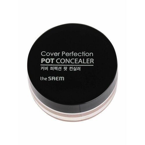 Консилер-корректор для лица 05, Cover Perfection Pot Concealer 0.5 Ice Beige, THE SAEM