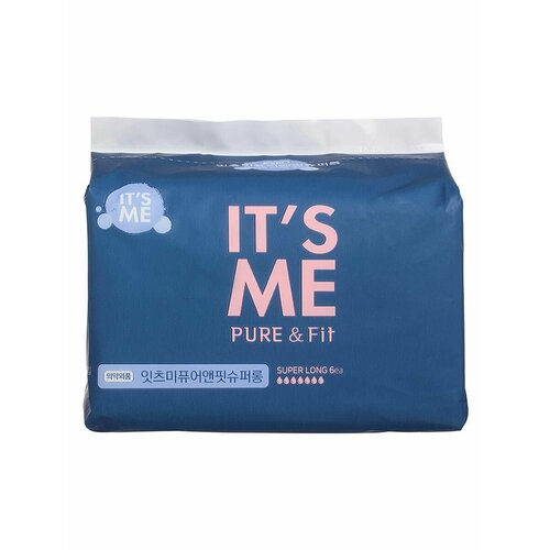 Ночные гигиенические прокладки с крылышками 6 капель, PURE & FIT PADS SUPER LONG, It's Me