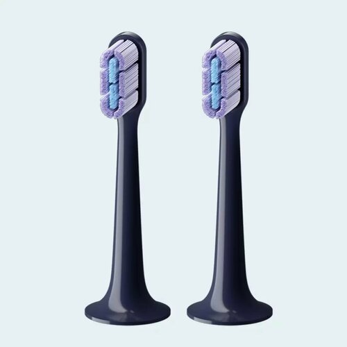 Сменные насадки для электрической зубной щетки Xiaomi Mijia Sonic Electric Toothbrush Blue T700 (MBS304), в наборе 2 шт. Цвет насадок: темно-синий