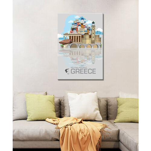 Картина/Картина на холсте для интерьера/Картина на стену/Картина для кухни/ - Греция (88) 20х30