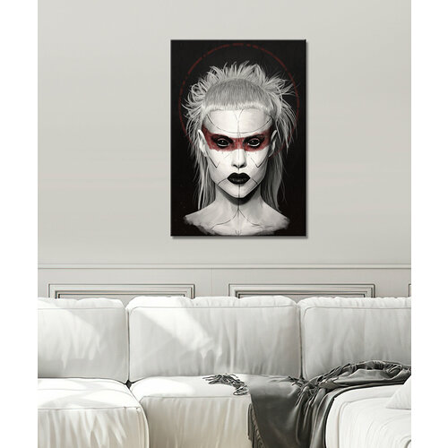 Картина/Картина на холсте для интерьера/Картина на стену/Картина для кухни/ -Die Antwoord круг 20х30
