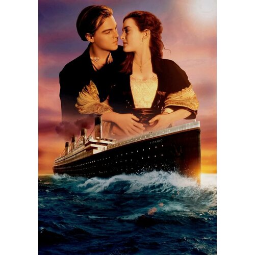 Плакат, постер на холсте Титаник (Titanic, 1997г). Размер 42 х 60 см