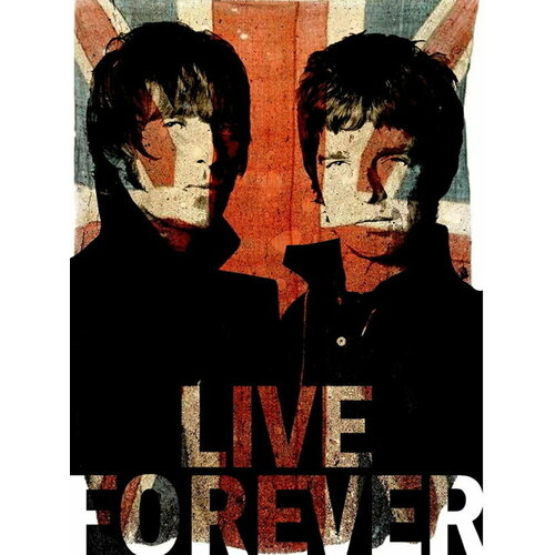 Плакат, постер на бумаге Oasis: Live Forever/Оазис/музыкальные/поп исполнитель/артист/поп-звезда/группа. Размер 30 х 42 см