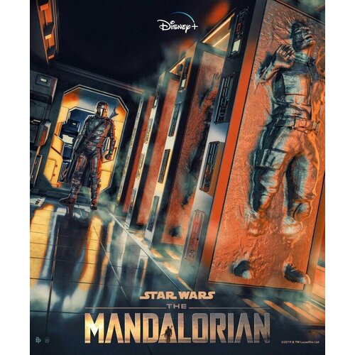 Плакат, постер на холсте The Mandalorian/Мандалорец. Размер 21 х 30 см