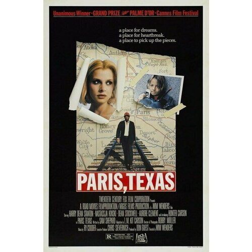 Плакат, постер на холсте Париж, Техас (Paris, Texas), Вим Вендерс. Размер 42 х 60 см