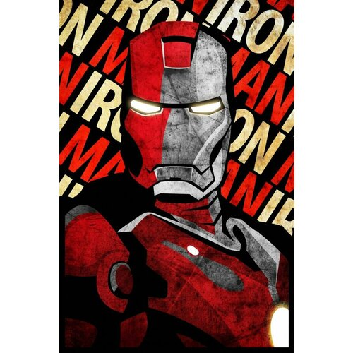 Плакат, постер на холсте The Avengers-Iron Man/Мстители-Железный Человек. Размер 60 на 84 см