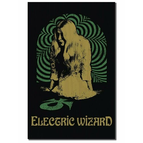 Картина интерьерная на дереве, рисунок музыка электрик визард electric wizard - 5268 В