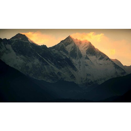 Картина на холсте 60x110 Альянс Лес "Лхоцзе горы Гималаи" на подрамнике / интерьер/ декор