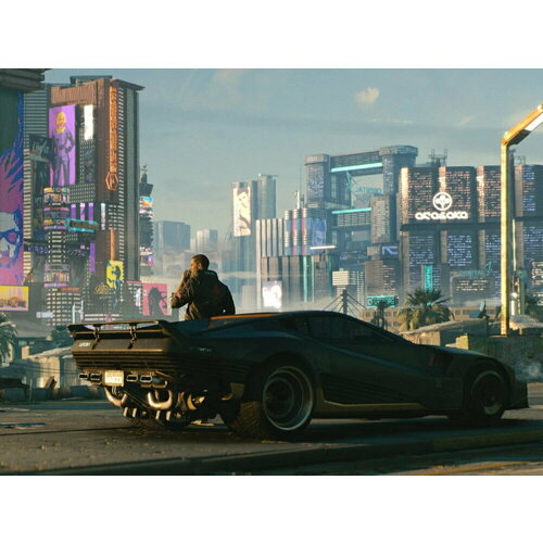 Плакат, постер на холсте Cyberpunk 2077/Киберпанк 2077/игровые/игра/компьютерные герои персонажи. Размер 21 х 30 см