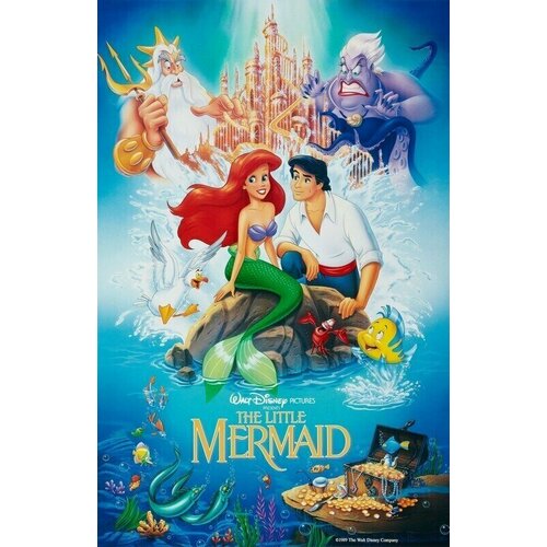 Плакат, постер на холсте Русалочка (The Little Mermaid), Рон Клементс, Джон Маскер. Размер 30 х 42 см