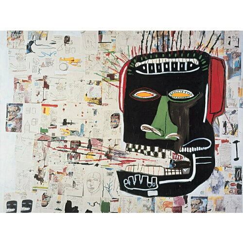 Плакат, постер на холсте Basquiat J. M/Баския Жан-Мишель-Гленн/искусство/арт/абстракция/творчество. Размер 30 х 42 см