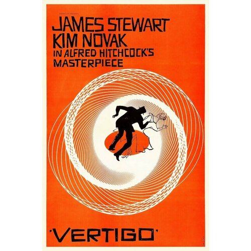 Плакат, постер на бумаге Vertigo/Головокружение. Размер 21 х 30 см