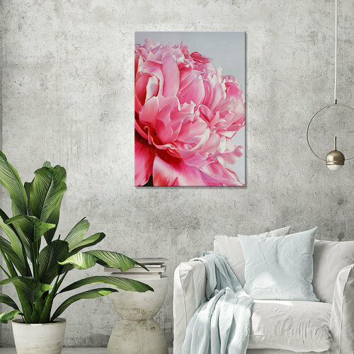 Интерьерная картина на холсте - розовый пион 50х70