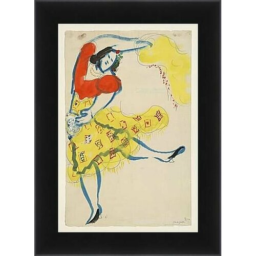 Плакат, постер на холсте Gypsy, costume design for Aleko. Марк Шагал. Размер 21 х 30 см