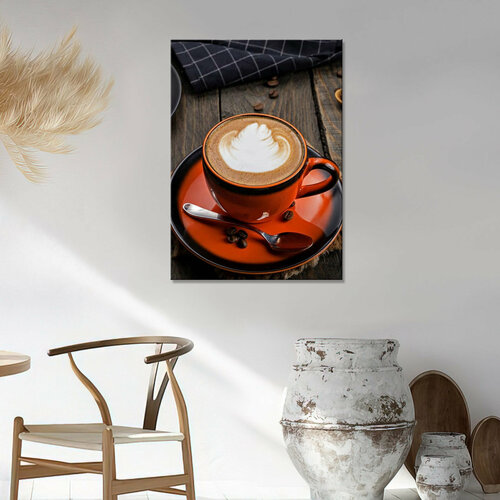 Картина/Картина на холсте для интерьера/Картина на стену/Картина для кухни/ - Чашечка капучино 30х40