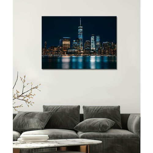 Картина/Картина на холсте для интерьера/Картина на стену/Картина для кухни/ - Нью-Йорк, небоскребы 1 30х40