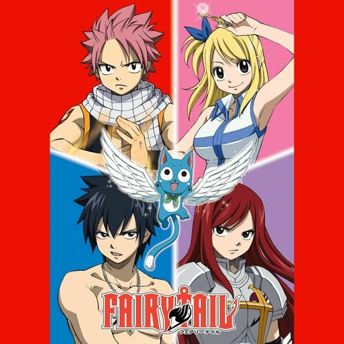 Плакат, постер на бумаге Сказка о хвосте феи (Fairy Tail, 2009-2019г). Размер 21 на 30 см