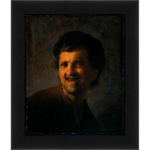 Плакат, постер на холсте Yound man smiling. Рембрандт. Размер 21 х 30 см