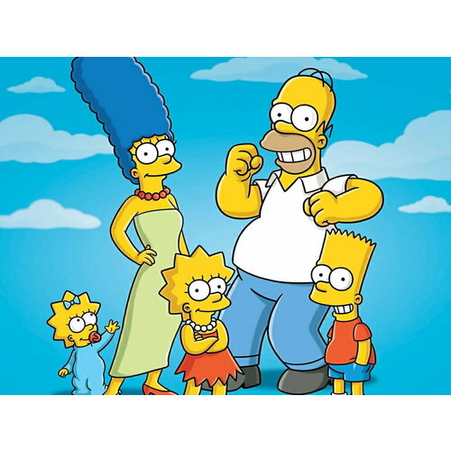 Плакат, постер на холсте Simpsons/Симпсоны/комиксы/мультфильмы. Размер 42 х 60 см