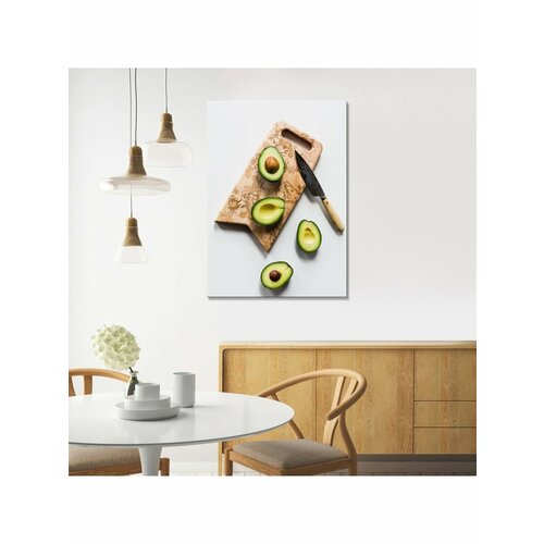 Картина на холсте с подрамником Авокадо в разрезе 60х80