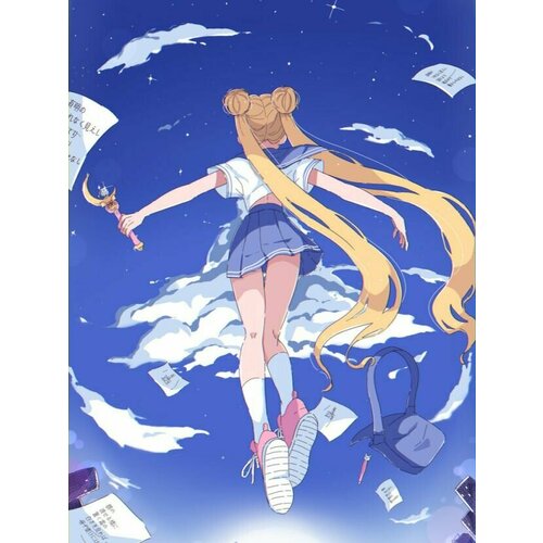 Плакат, постер на бумаге Sailor Moon, Сейлор Мун. Размер 60 х 84 см