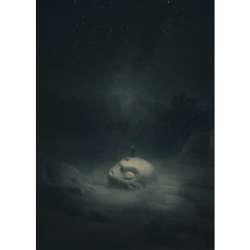 Плакат, постер на холсте Темное фэнтези-Пришелец. Размер 30 х 42 см