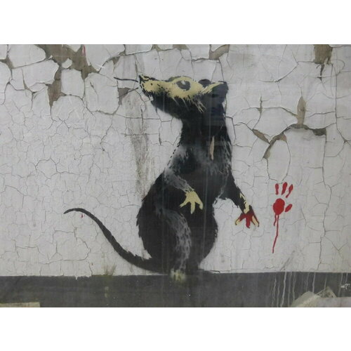 Плакат, постер на холсте Banksy/Бэнкси/искусство/арт/абстракция/творчество. Размер 21 х 30 см