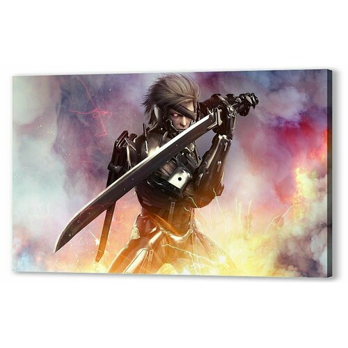 Плакат, постер на холсте Metal Gear Rising: Revengeance. Размер 60 х 84 см