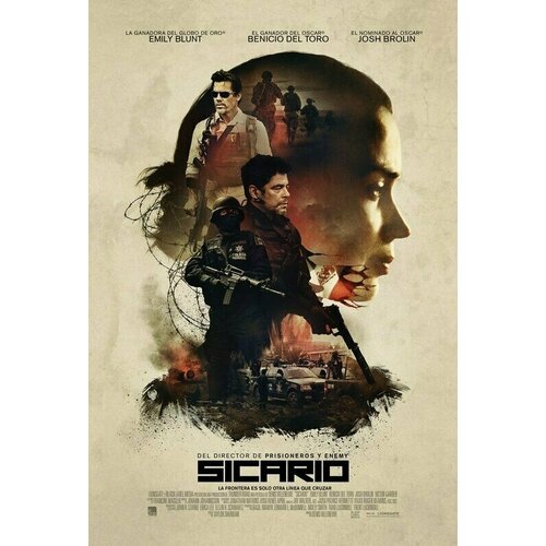 Плакат, постер на холсте Убийца (Sicario), Дени Вильнёв. Размер 21 х 30 см