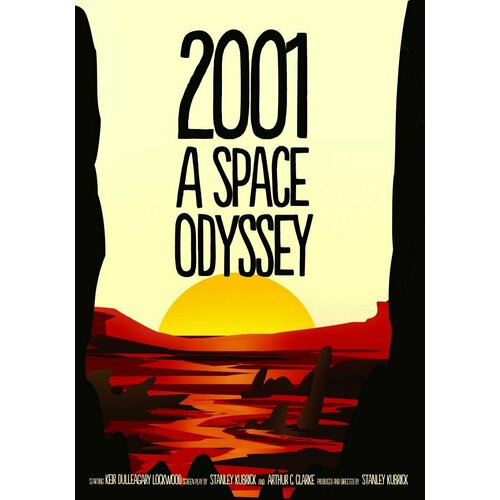 Плакат, постер на холсте 2001: a space odyssey/Космическая одиссея 2001. Размер 30 х 42 см