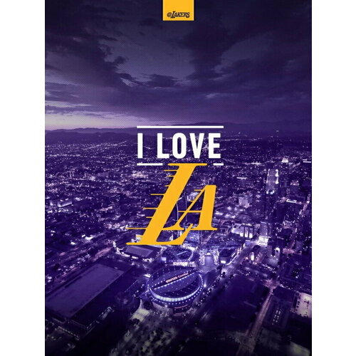 Плакат, постер на холсте Lakers LA/Лос-Анджелес Лейкерс/спорт. Размер 60 х 84 см