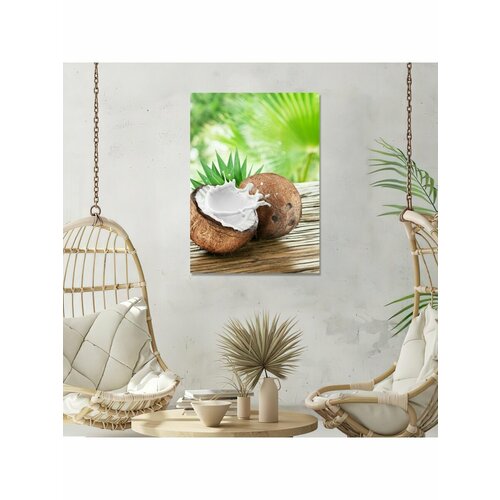 Картина на холсте с подрамником кокосовый орех 50х70