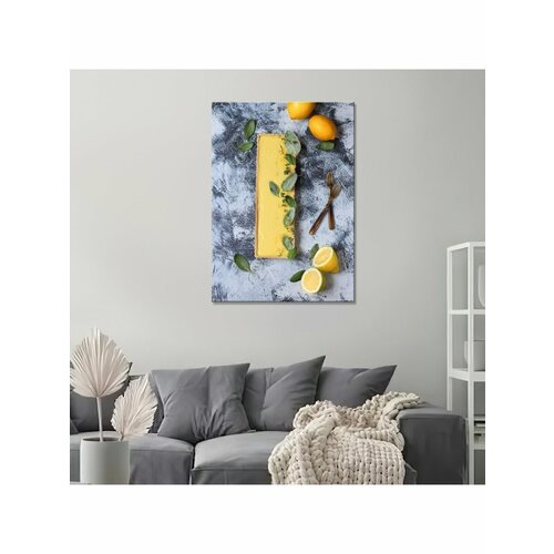 Картина на холсте с подрамником Лимонный пирог 60х80