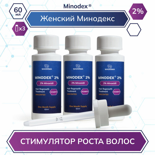 Женский Minodex 2% лосьон сыворотка для роста волос